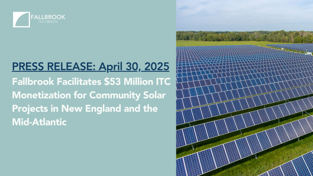 $53M ITC Monetization for Community Solar | Fallbrook